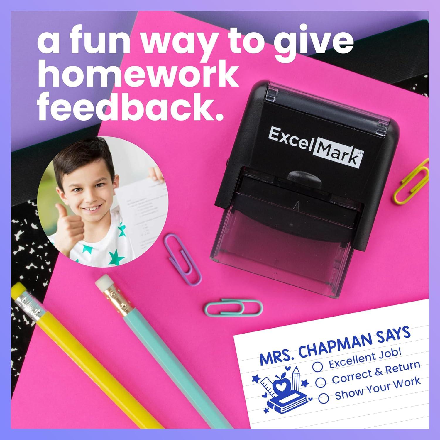 ExcelMark Personalized Teacher Stamp – Please Sign & Return – Available ...