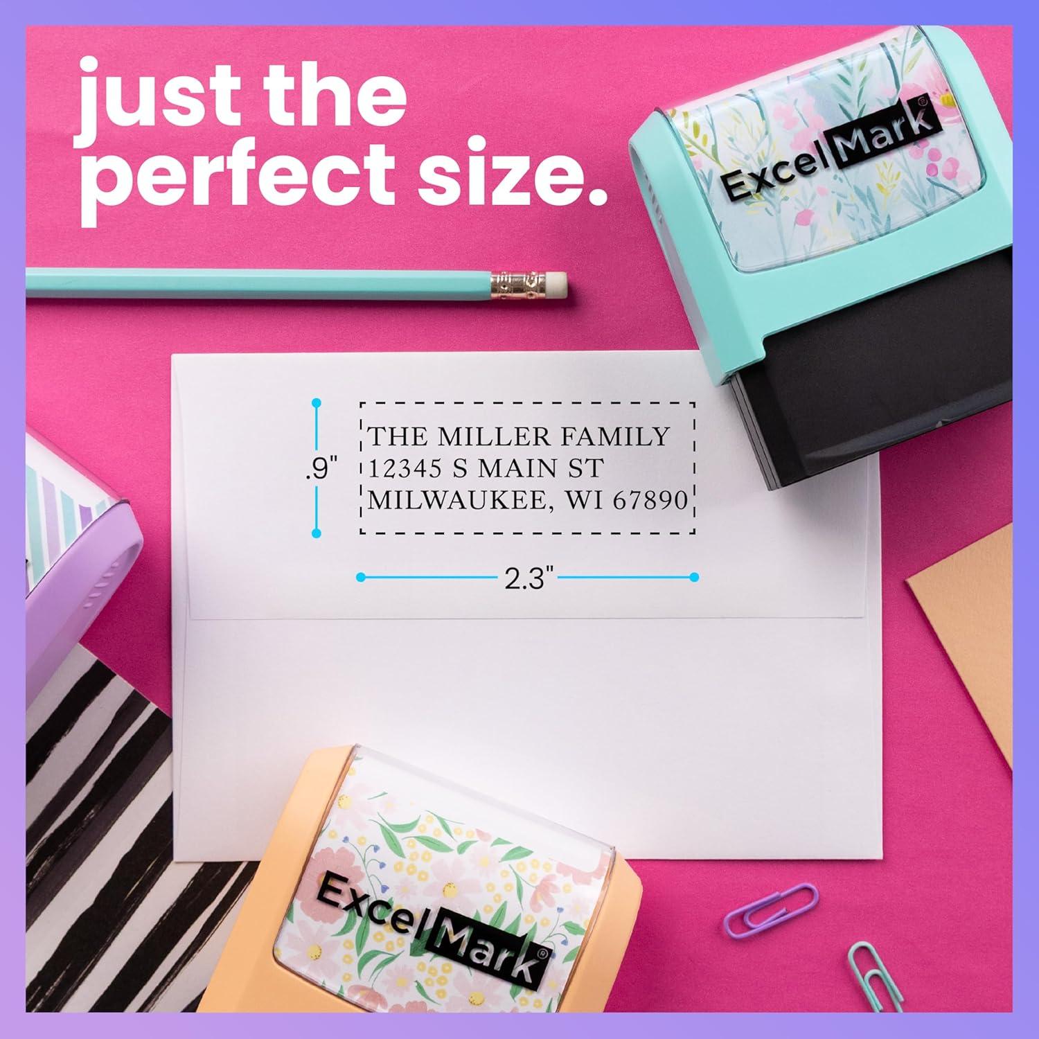 ExcelMark Personalized Return Address Stamp – Customize Your Address ...